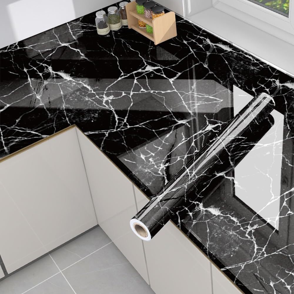 60CM*500CM Wall Stickers Marble Granite Design PVC Self Adhesive ...