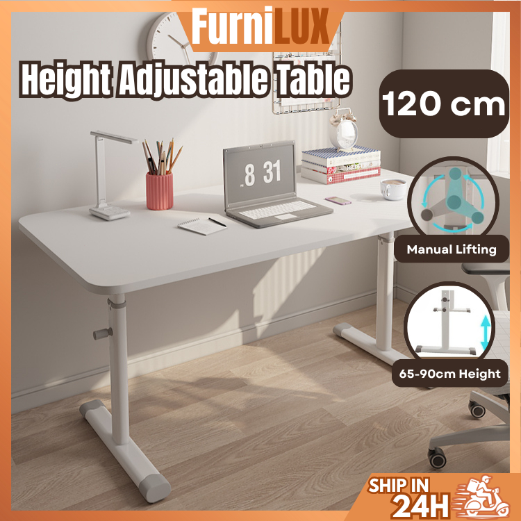 120CM Height Adjustable Table Study Table Standing Desk Computer Table ...