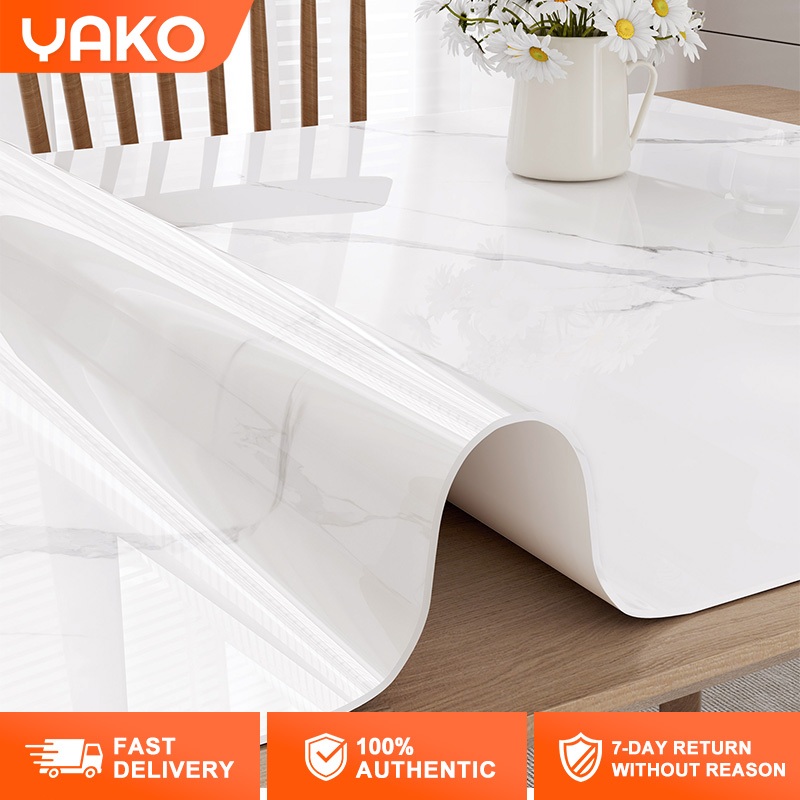 YAKO 2MM PVC Table Mat Marble Meja Alas Meja Makan Pelapik Meja ...