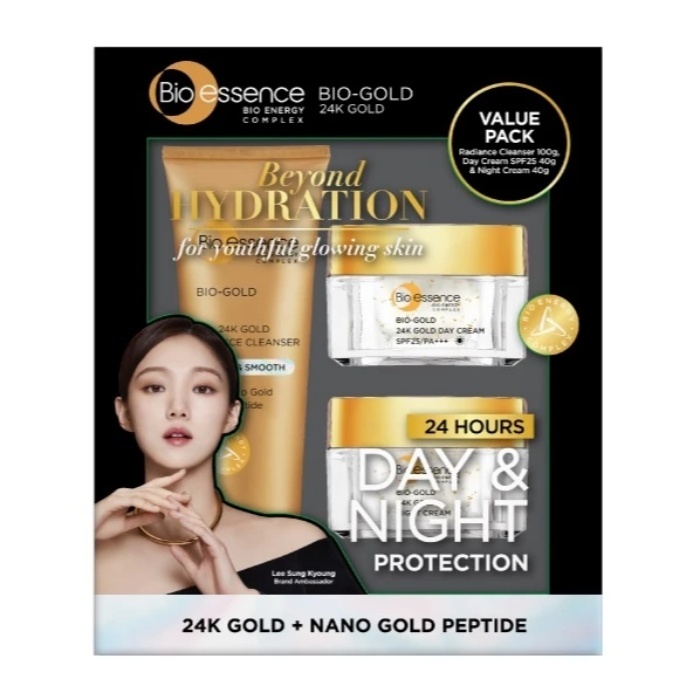 exp08/26 Bio-essence Bio-Gold Set (Cleanser 100g + Day Cream SPF24 40g ...