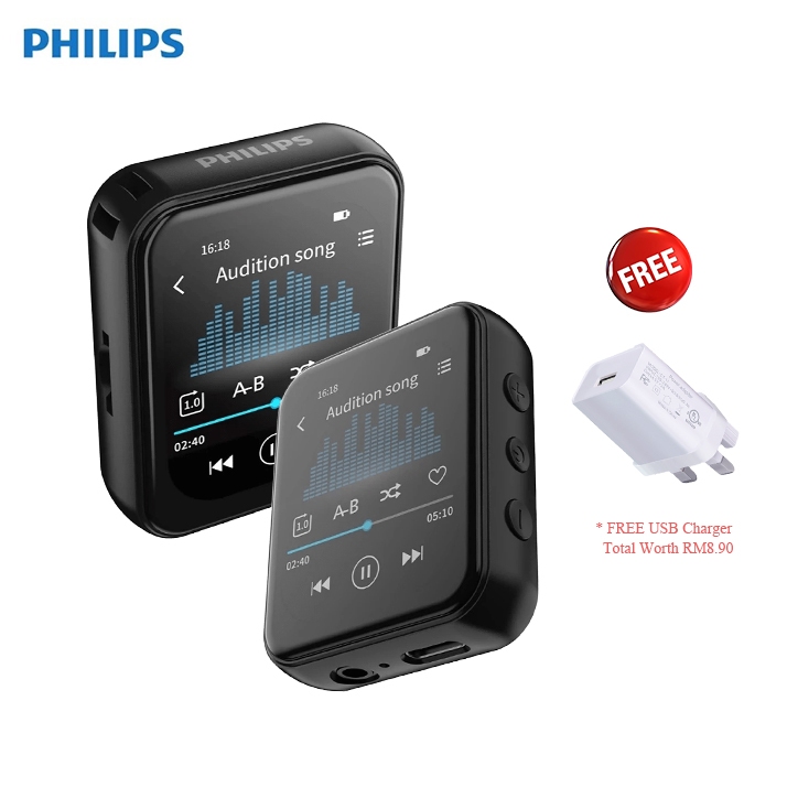 PHILIPS SA3620 32GB Bluetooth 5.3 MP3 MP4 FLAC WAV APE Music Player ...