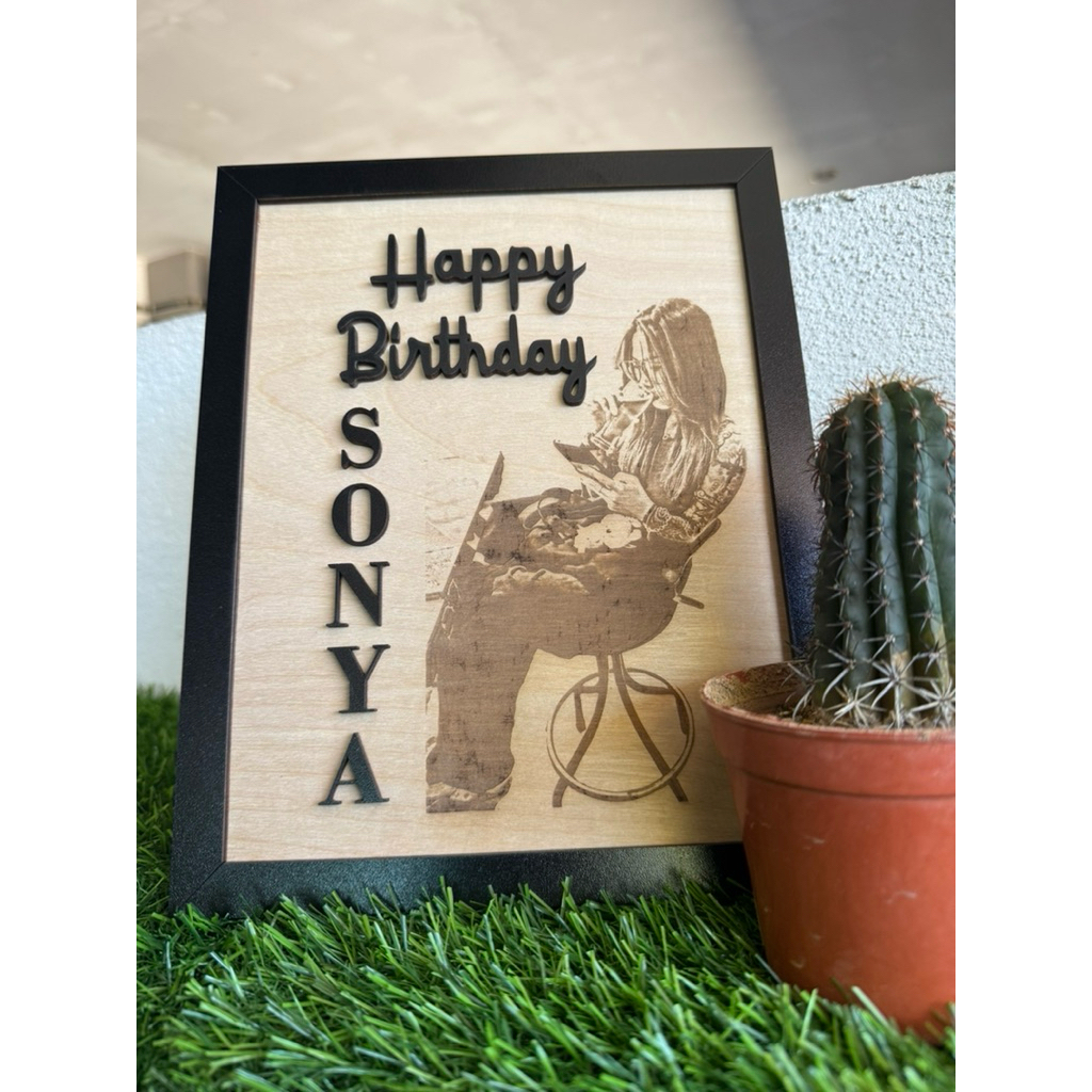 HADIAH Frame Custom Ukiran Kayu Hadiah Persaraan, Bersara, Birthday ...