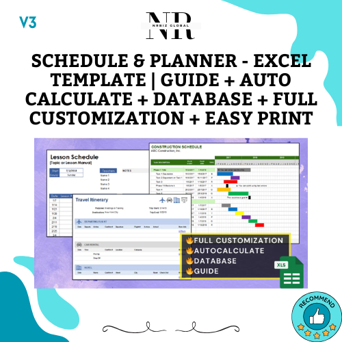 Schedule & Planner - Excel Template | Shopee Malaysia