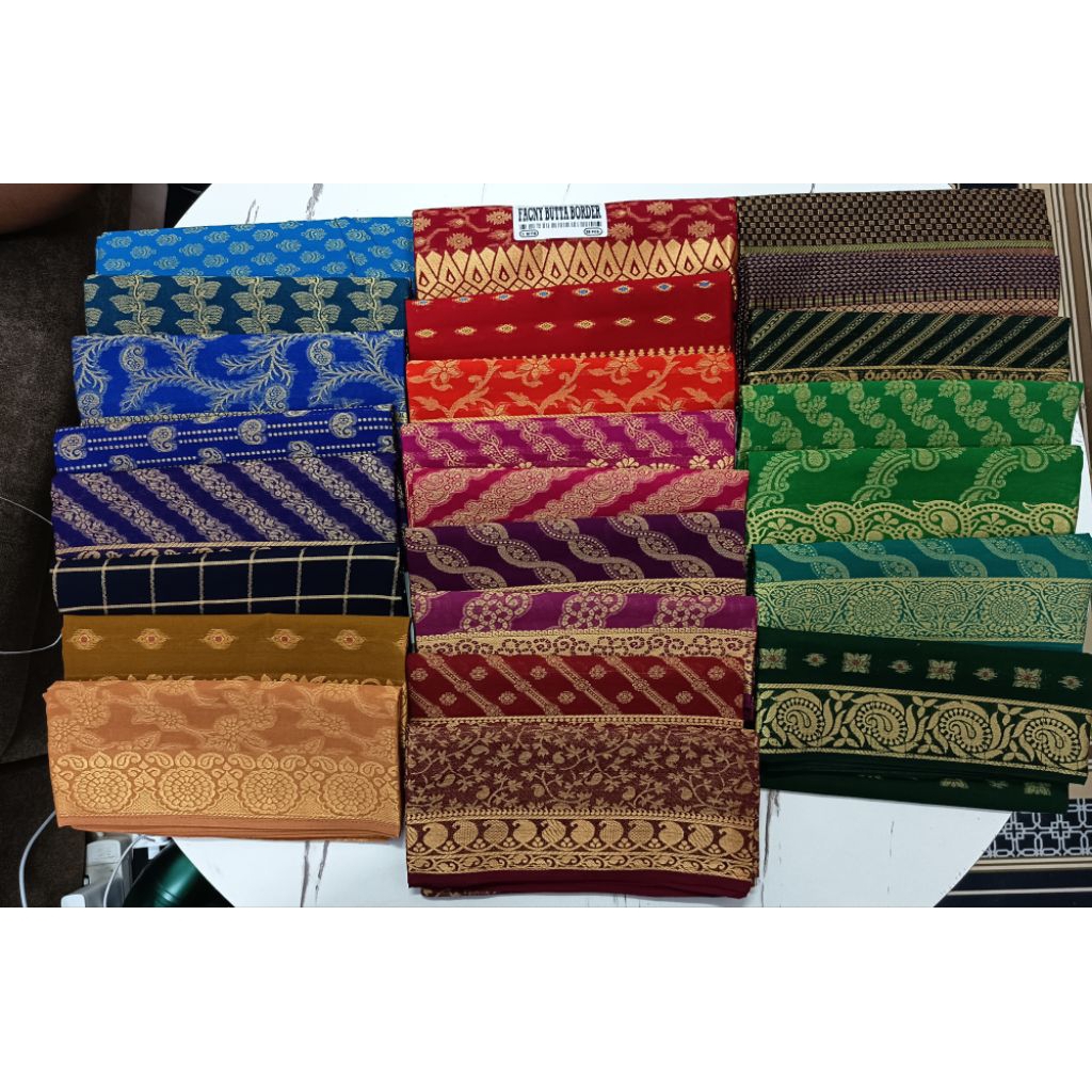 Fancy Butta Border Saree Blouse Material Code7 | Shopee Malaysia