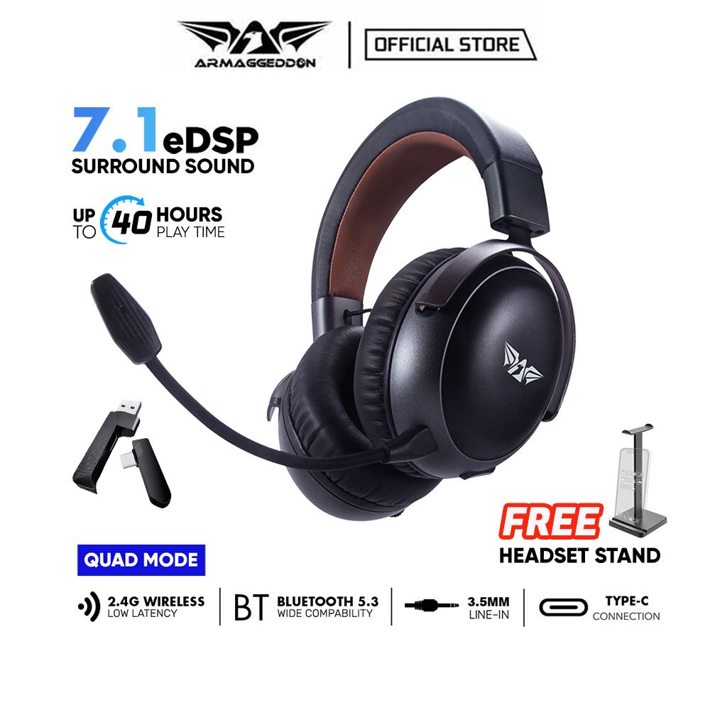 Armaggeddon Orion 7 Quad Mode Bluetooth Wireless 7.1 eDSP Gaming ...