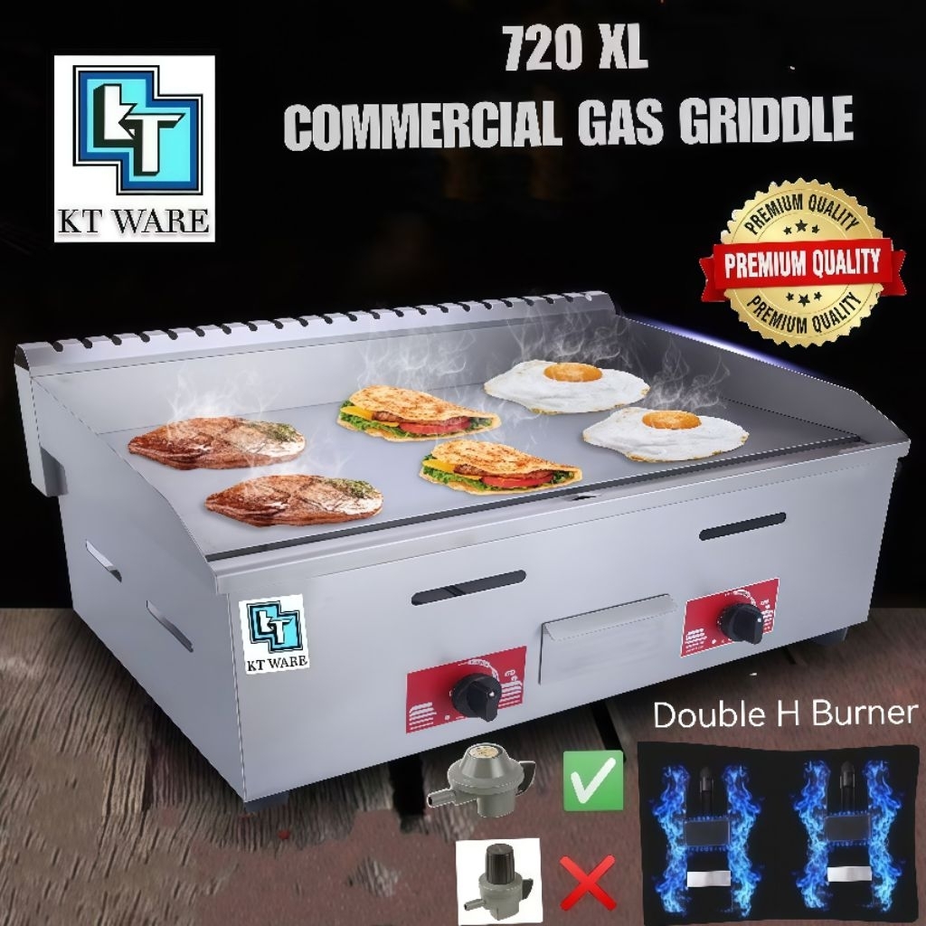 KT WARE 720 Griddle COMMERCIAL GAS dapur gas grill burger pan food ...