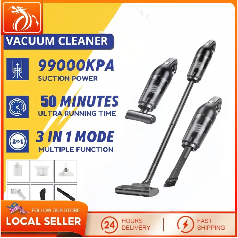Vacuum Cleaner Handheld USB Rechargeable Vacum Rumah Removable Brush ...