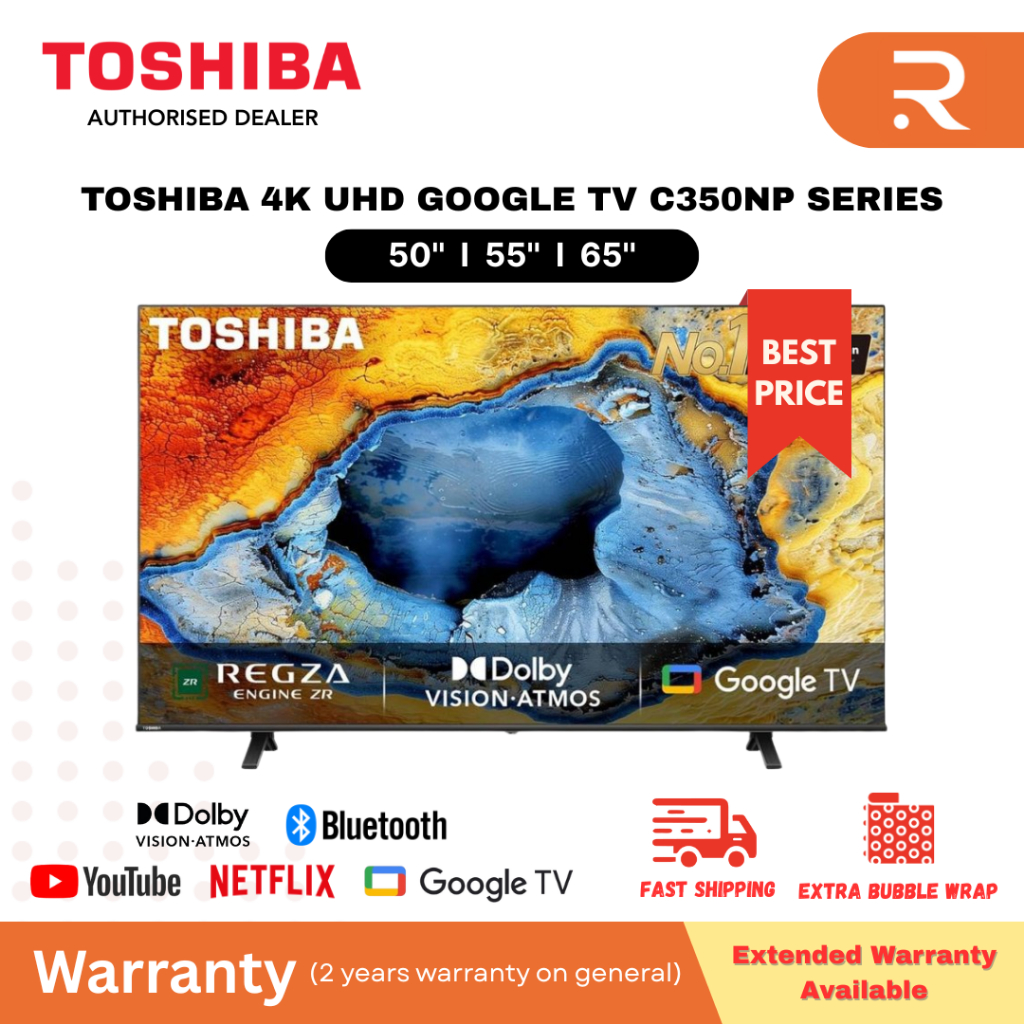 TOSHIBA 50" 55'' 65'' 4K UHD Smart Google TV 50C350NP | 55C350NP ...