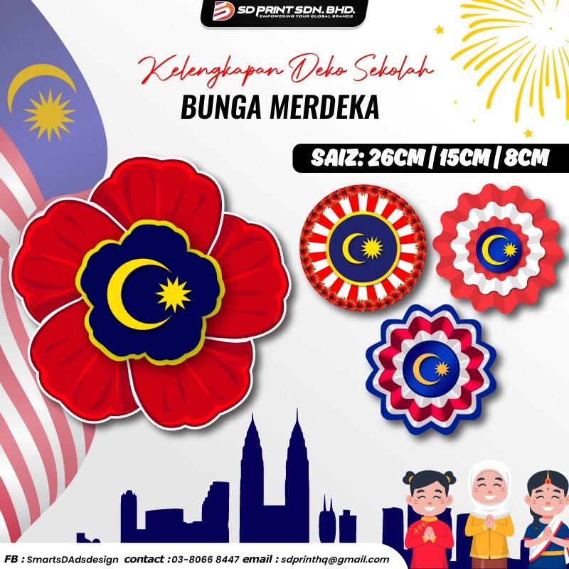 Kad tebal bunga hiasan gantung siling tampal dinding bunga Malaysia ...