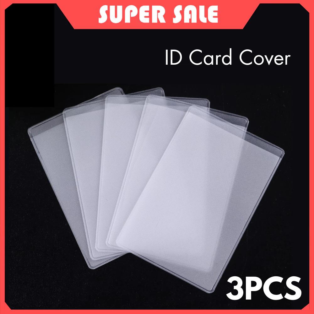 ID Card Cover 3pcs Transparent IC Cover Bank Card Cover License Card ...