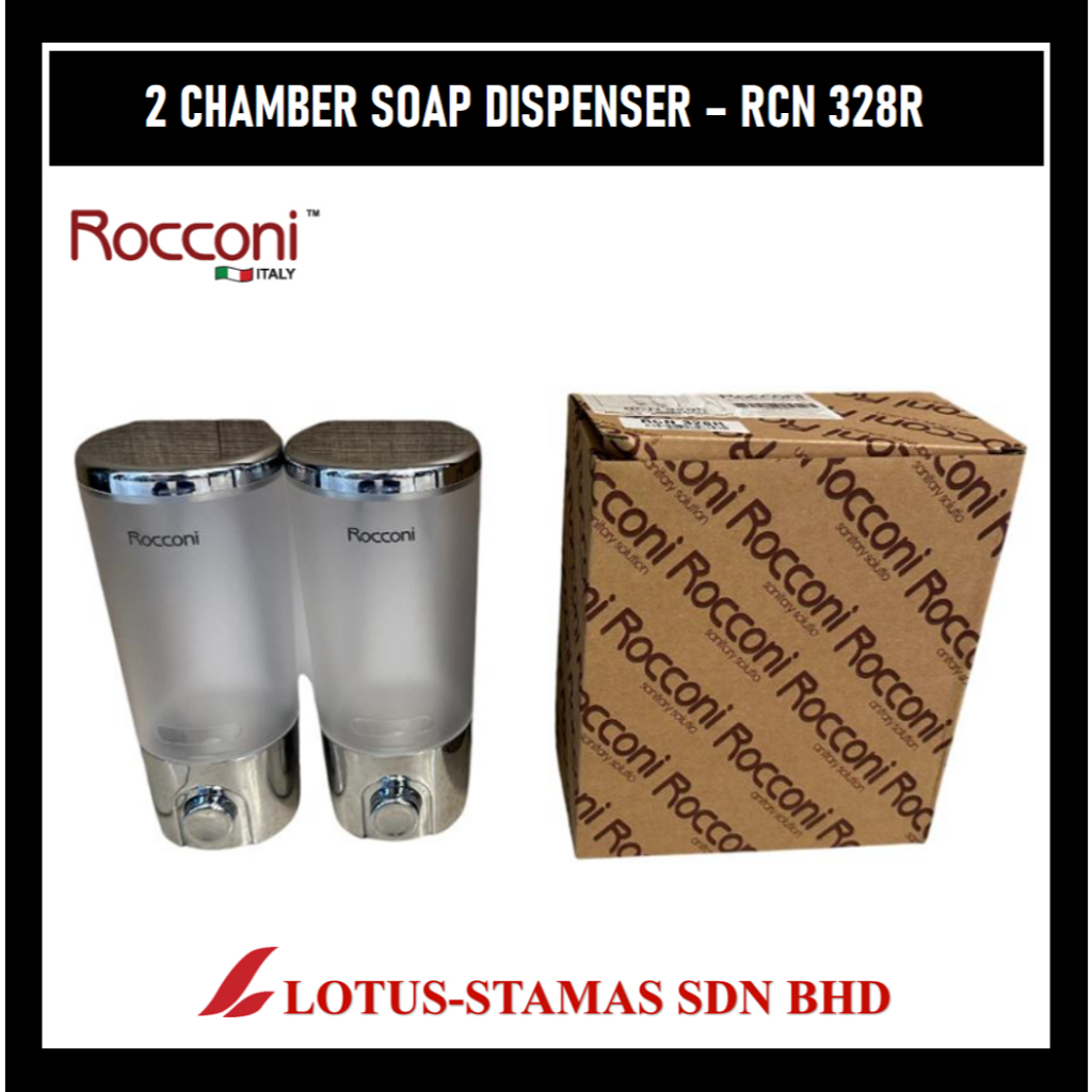 ROCCONI 2 Chamber Soap Dispenser - Chrome - RCN 328R | Shopee Malaysia