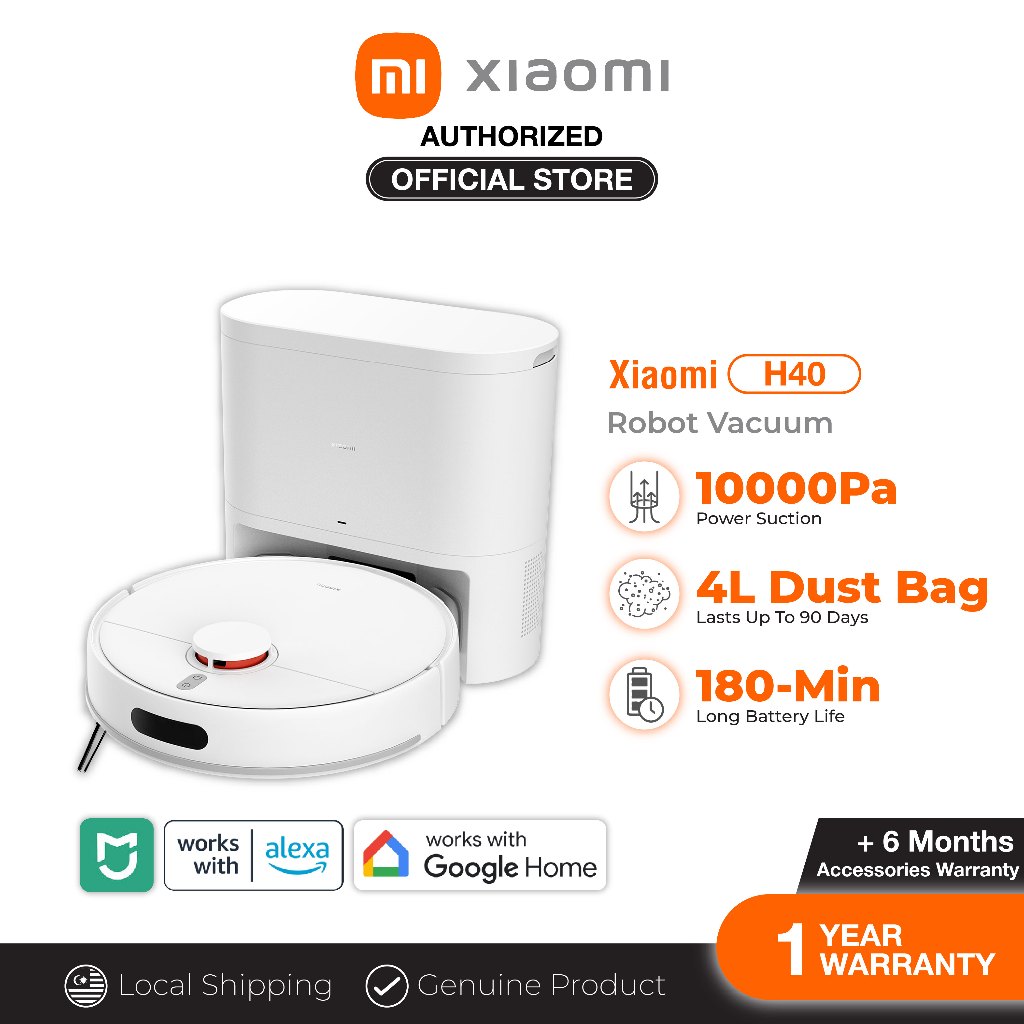 Xiaomi Robot Vacuum H40 LDS/10000Pa | Anti-tangle vacuuming/mopping ...