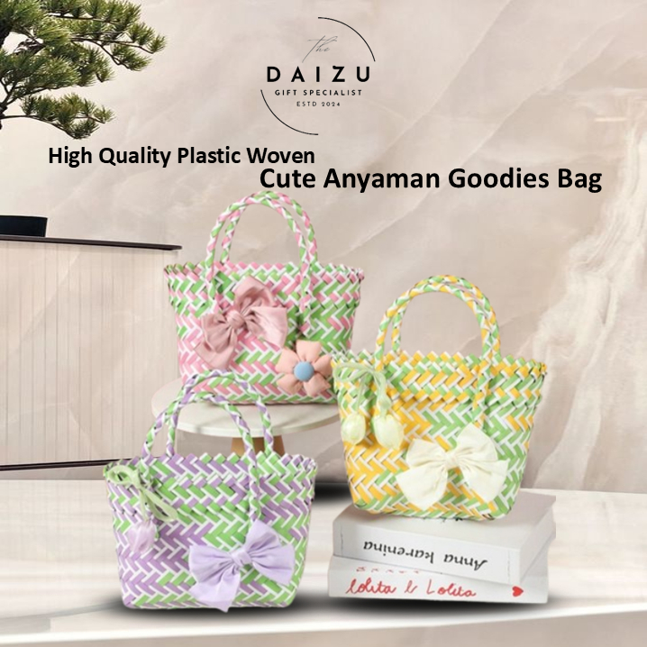 DAIZU Beg Anyaman Goodies Bag (S) Beg Doorgift Bakul Anyaman Plastic ...