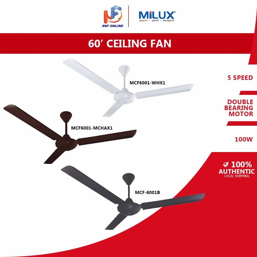 Milux Kipas Siling Ceiling Fan 60’’ MCF-6001 MCF-6001M MCF-6001B ...