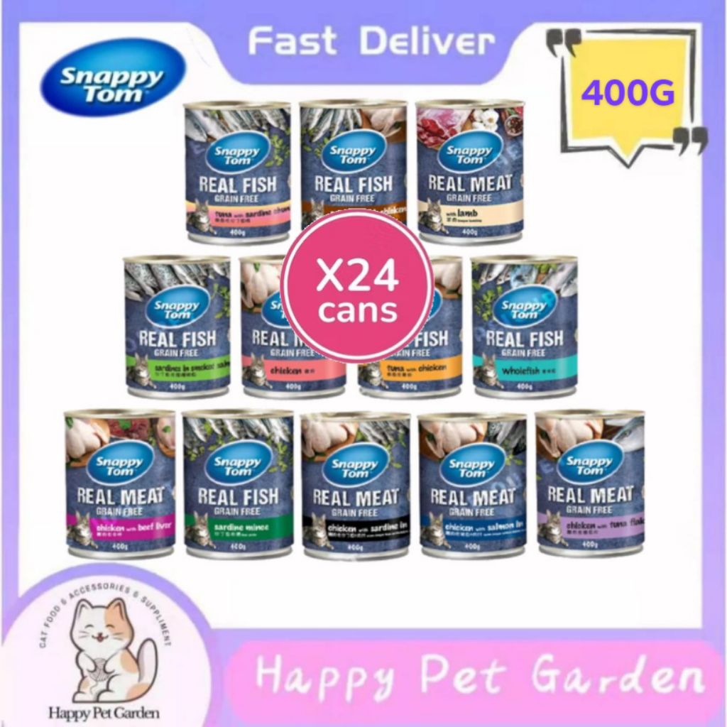 Snappy Tom Canned Food(1 Carton 24 Can )400g Cat Wet Food /Makanan ...
