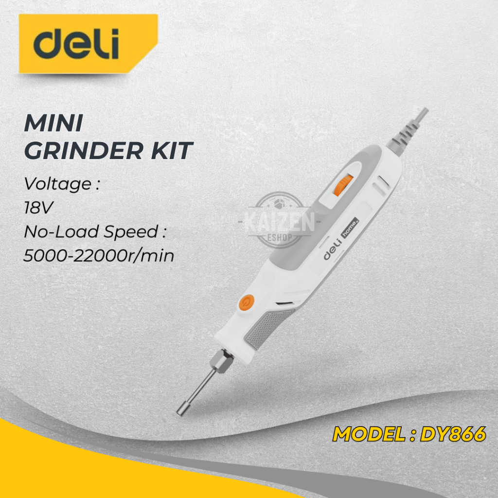 DELI DY866 Set Pengisar Mini 18V | Mini Grinder Kit | Shopee Malaysia