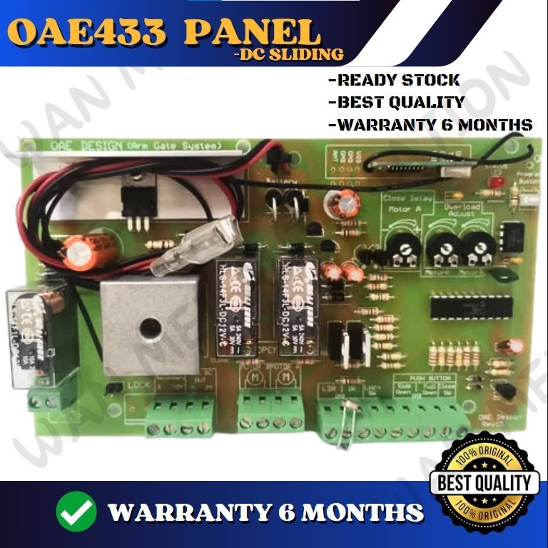 OAE Autogate DC Design Swing Gate 4CH 433Mhz Controller Panel | Shopee ...