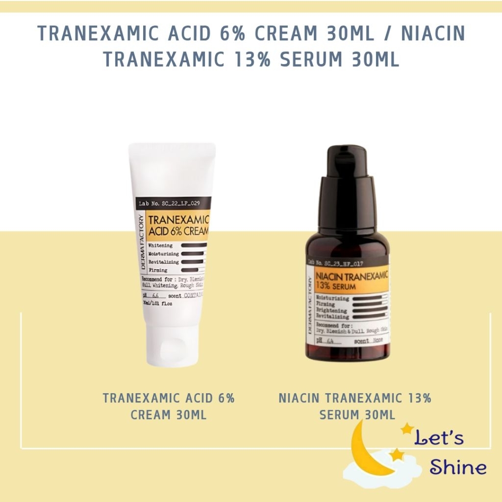 Derma Factory Tranexamic Acid 6% Cream 30ml / Niacin Tranexamic 13% ...