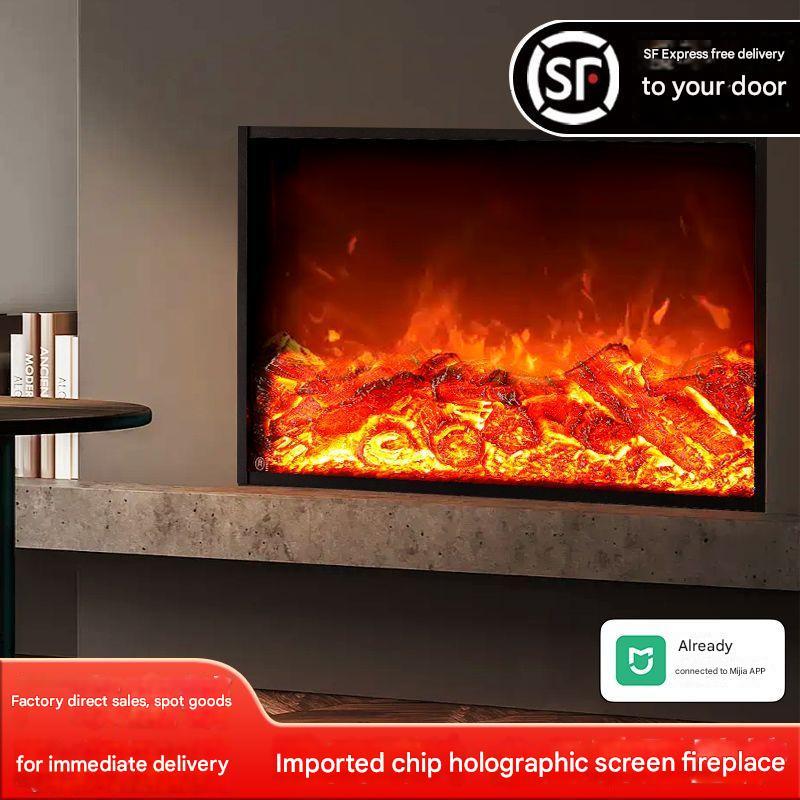 Electronic fireplace LED simulation flame European style electric ...