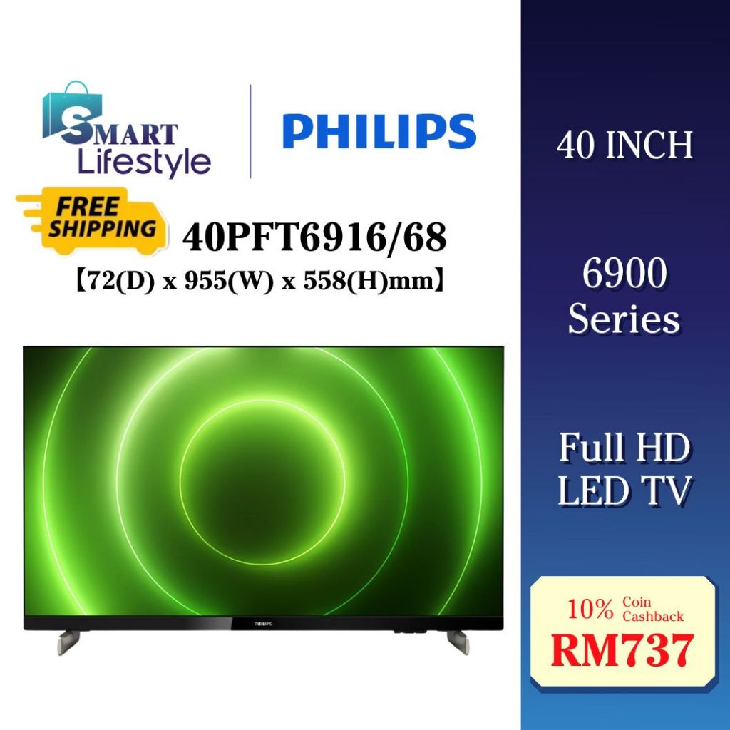【FREE SHIPPING】Philips 40" Full HD Android Smart LED TV 40PFT6916/68 / ...