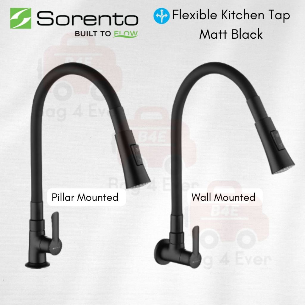 SORENTO Kitchen Faucet Stainless steel Pillar Mounted /Wall Mounted ...