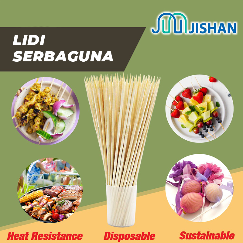 13/15/20/25/30cm Lidi/Multipurpose Bamboo Skewer/BBQ Satay Stick/Food ...