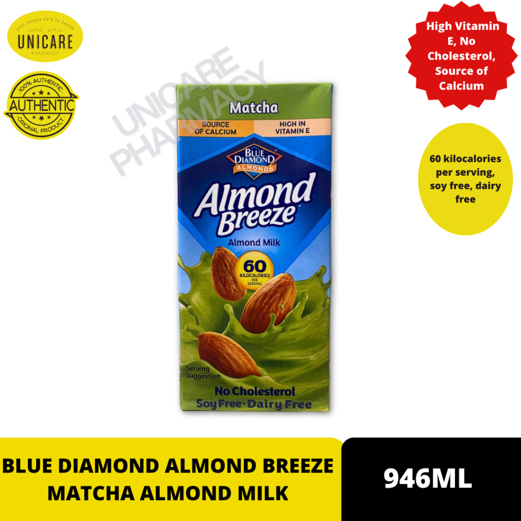 BLUE DIAMOND ALMOND BREEZE MATCHA ALMOND MILK 946ML | Susu Almond Matcha 946ML | Shopee Malaysia