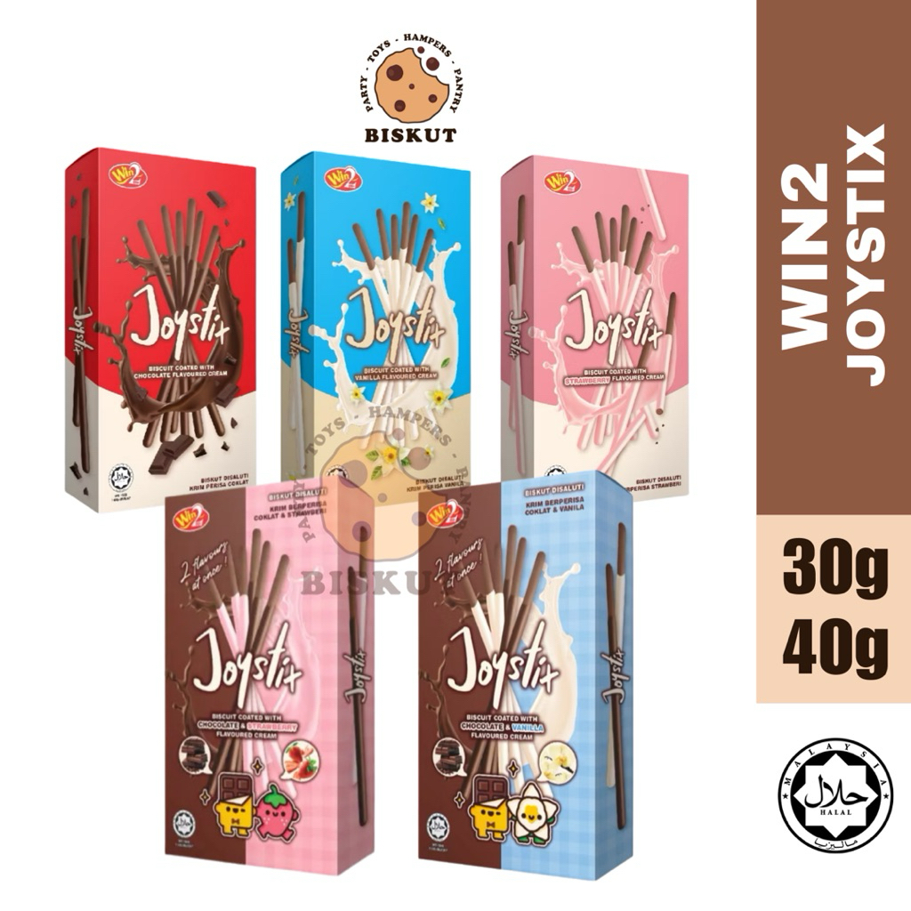 WIN2 Joystix Biscuit Coated with Cream Chocolate Stick Snack 30g&40g ...