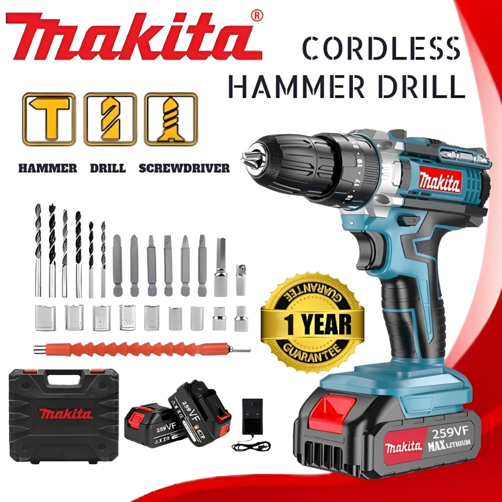 Makita Cordless Drill High Power lmpact Hand Drill Multi-Function Tool ...