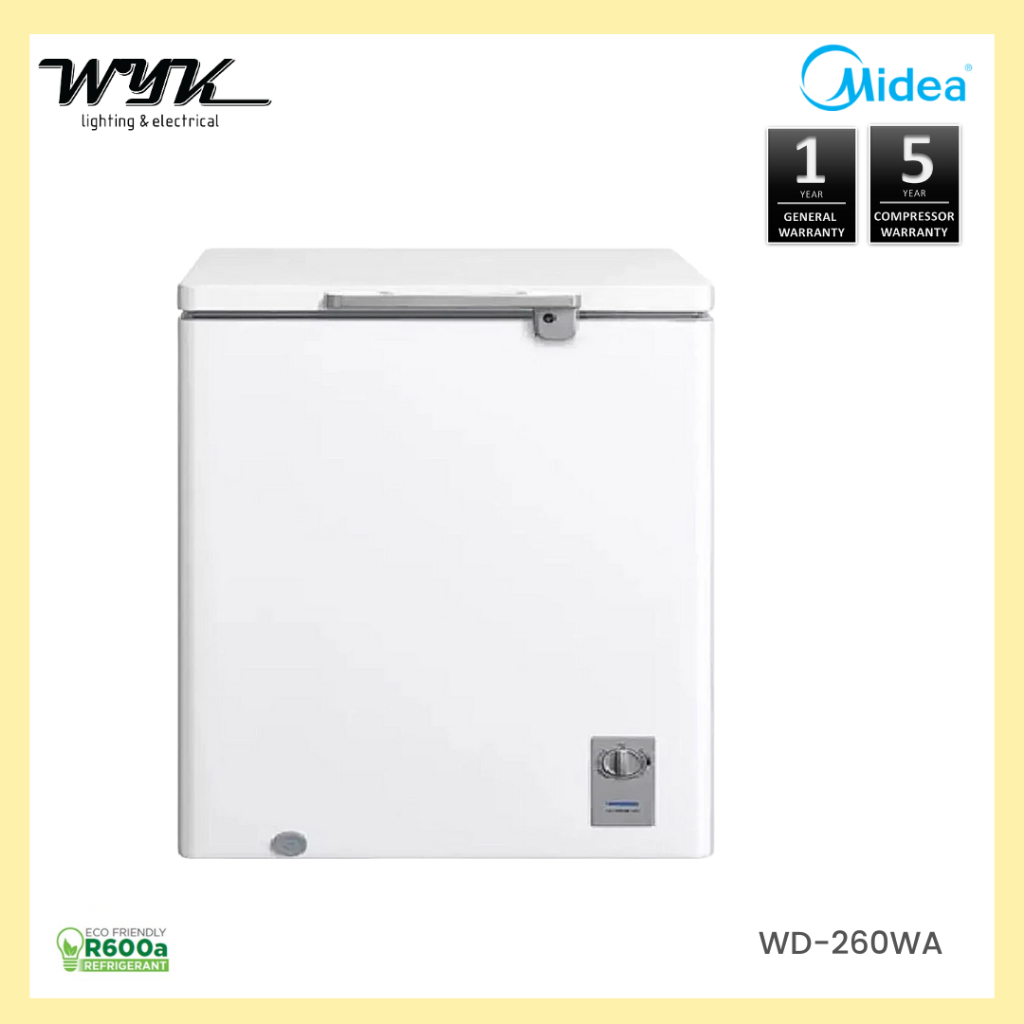 MIDEA 260L CHEST FREEZER WD-260WA (WHITE) | Shopee Malaysia