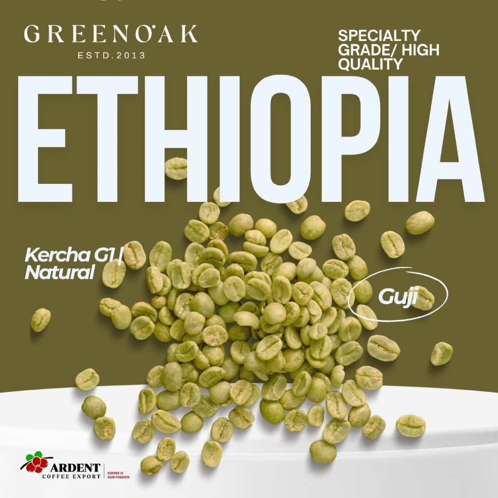 Ethiopia Guji Kercha G1 Washed Raw Coffee Beans Unroasted Repack 1 kg ...