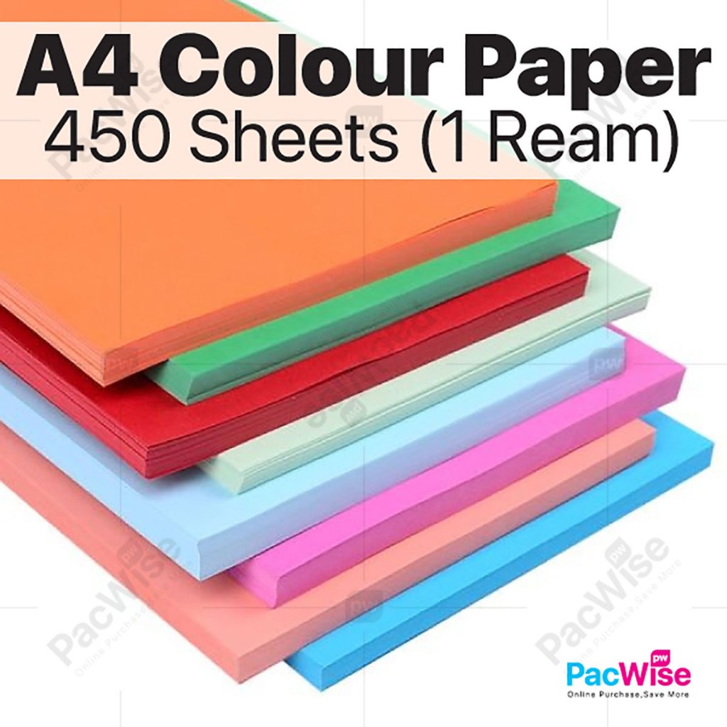 A4 Colour Paper 80gsm –Kertas Warna Deep Dark Mix Colour Printing ...
