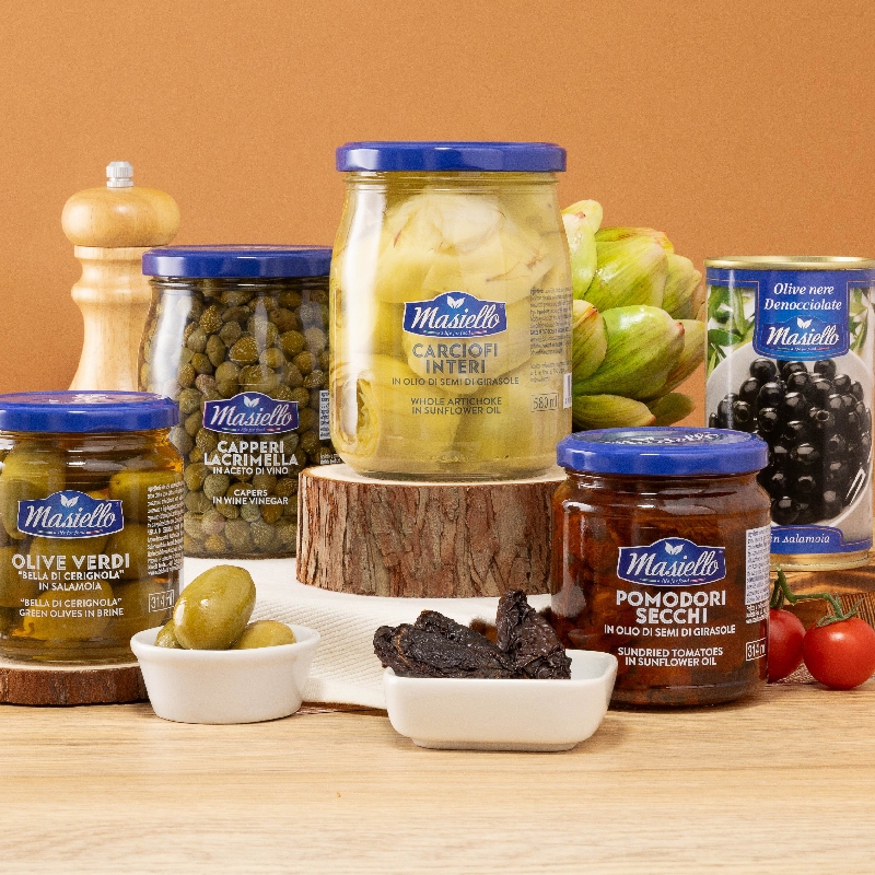 Masiello_Artichoke_Green Olives In Brine Pitted_Black Olives In Brine ...