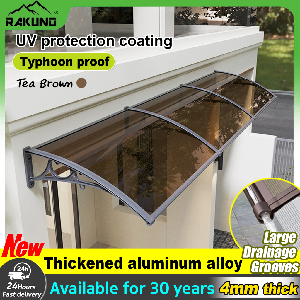 RAKUNO Awning Roof Outdoor Aluminium Awning Rumah Heavy Duty Sunshield ...