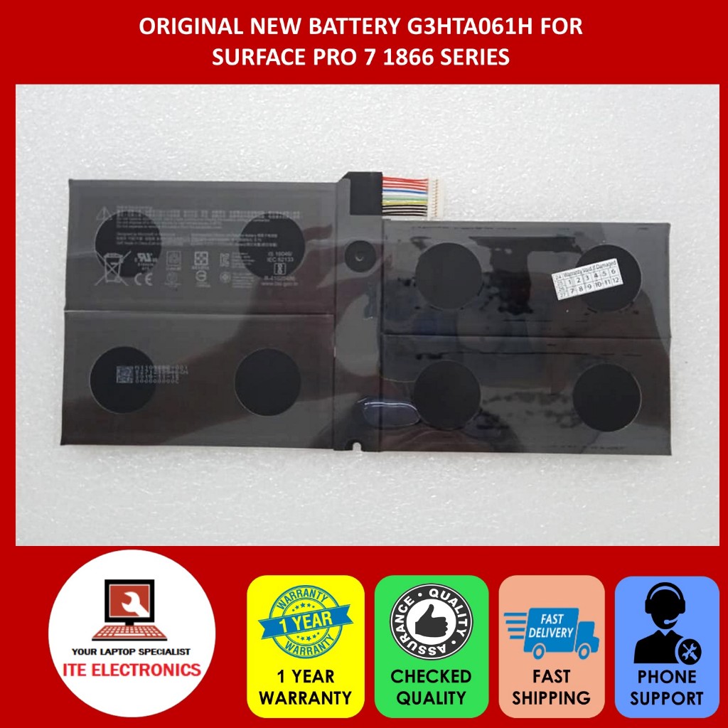 ORIGINAL NEW G3HTA061H SURFACE PRO 7 1866 BATTERY | Shopee Malaysia