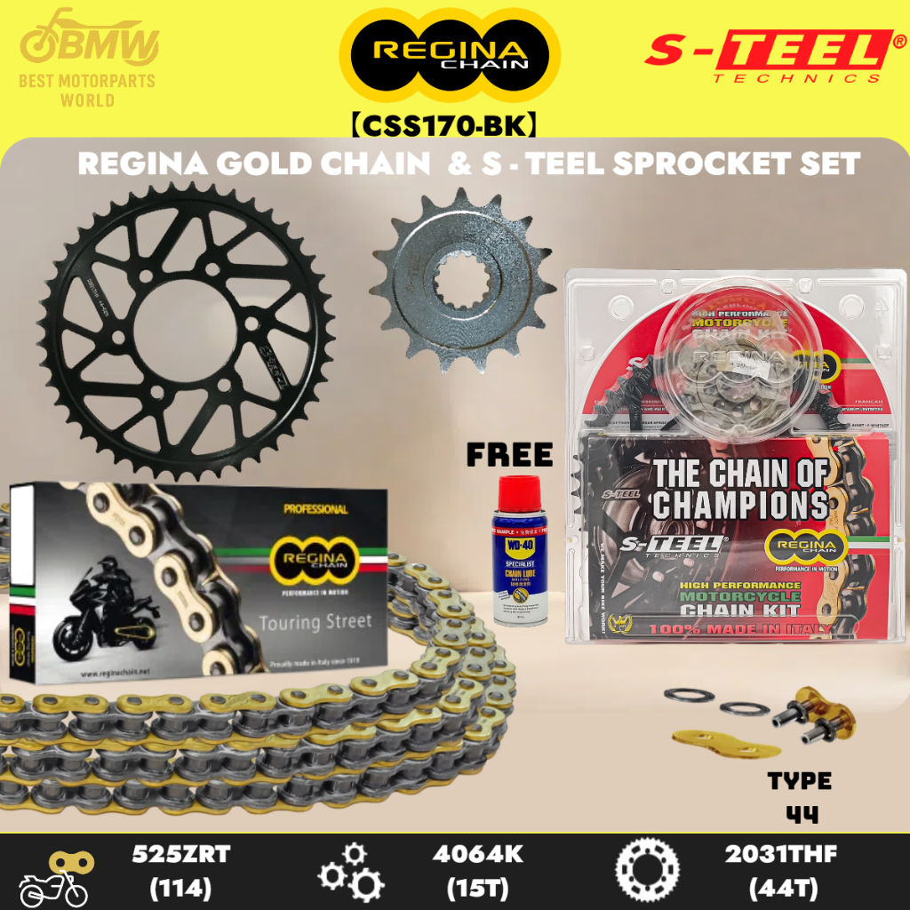 CHAIN SPROCKET KIT KAWASAKI Z900 (2017–2024)｜REGINA ZRT/ ZRP / ZRA + S ...