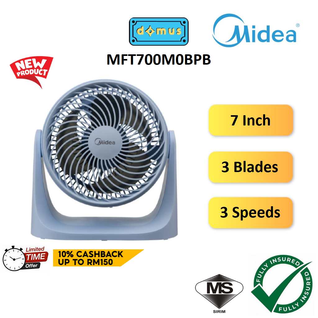 Midea 7 Inch Circulation Mini Fan Mini Desk Fan Suitable For Office ...
