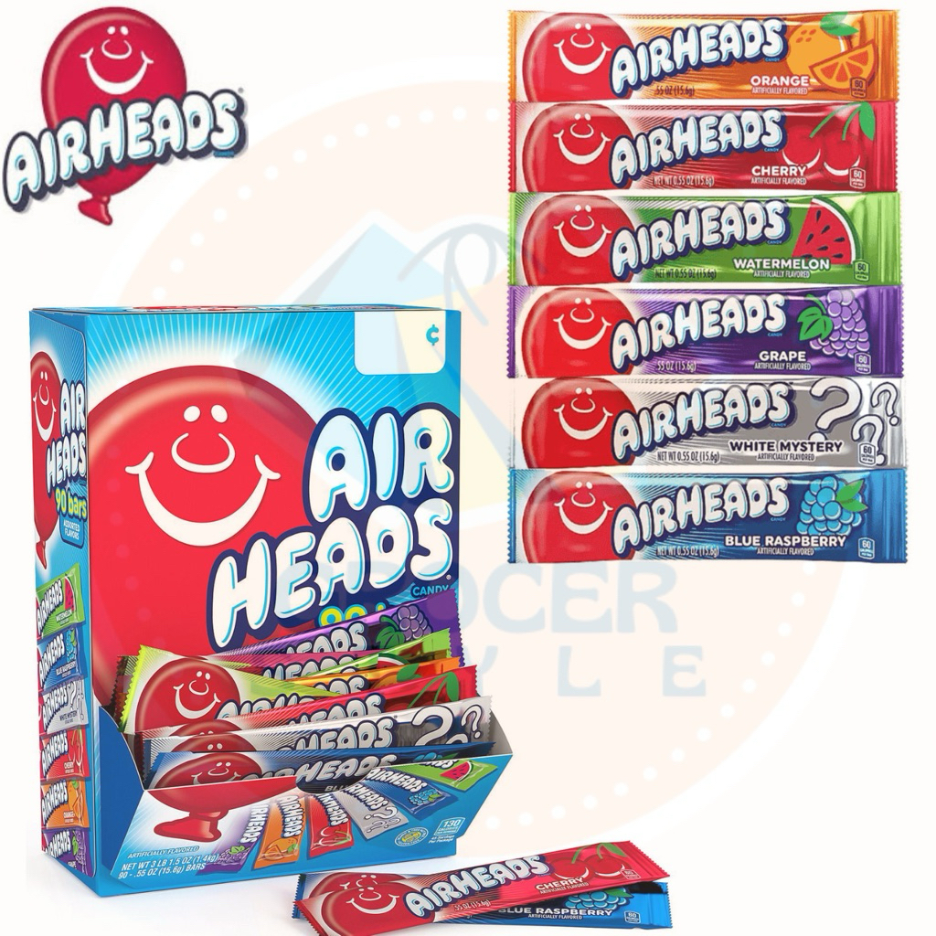 AirHeads Fruit Chewy Candy Fruit Bars Gummy Airheads Assorte | Shopee ...