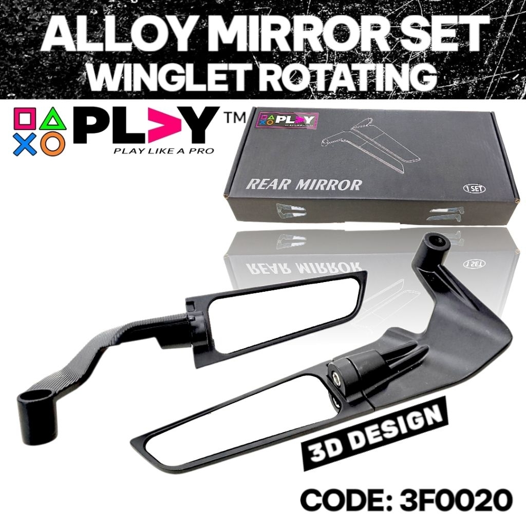PLAY ALLOY UNIVERSAL MIRROR WINGLET ROTATING SIDE MIRROR Y15 Y16 RSX ...