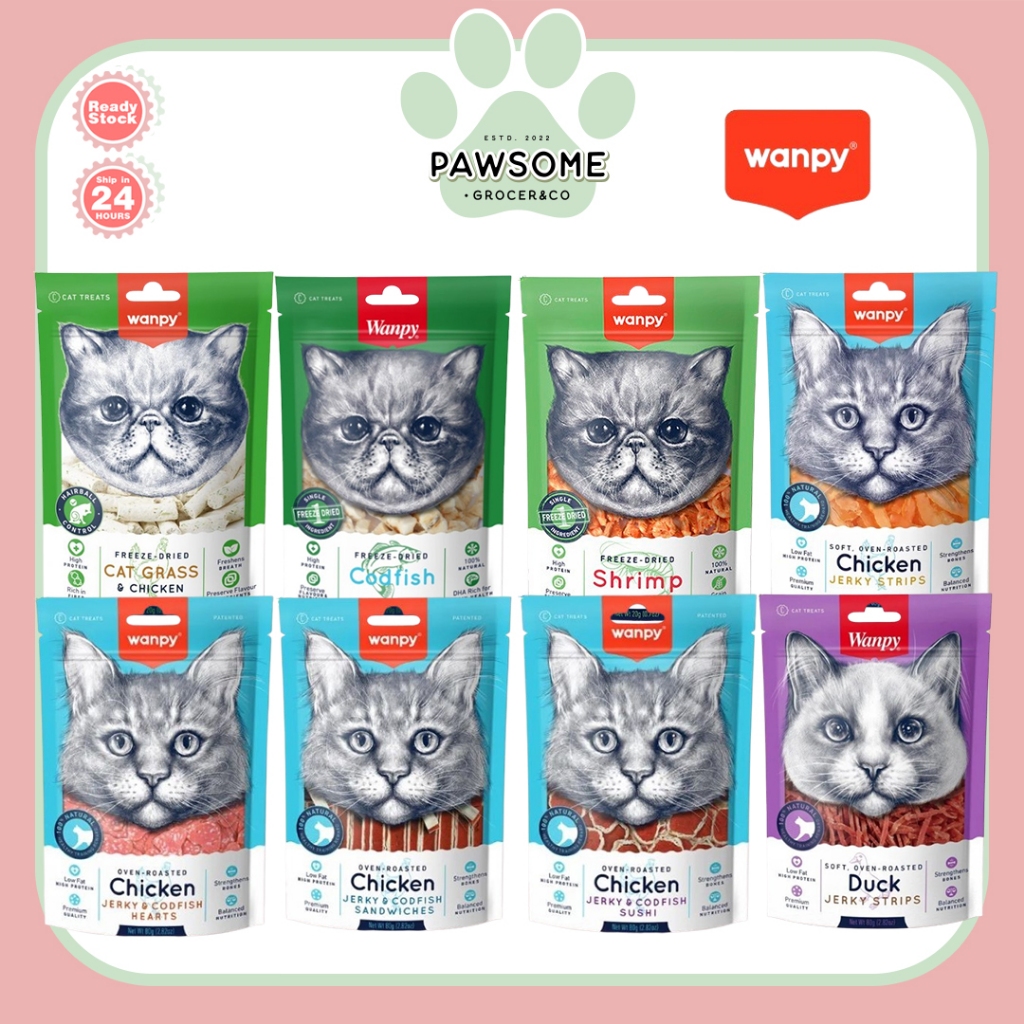 WANPY Chicken Jerky/Freeze Dried Cat Treats/Snacks For Cats | Shopee ...