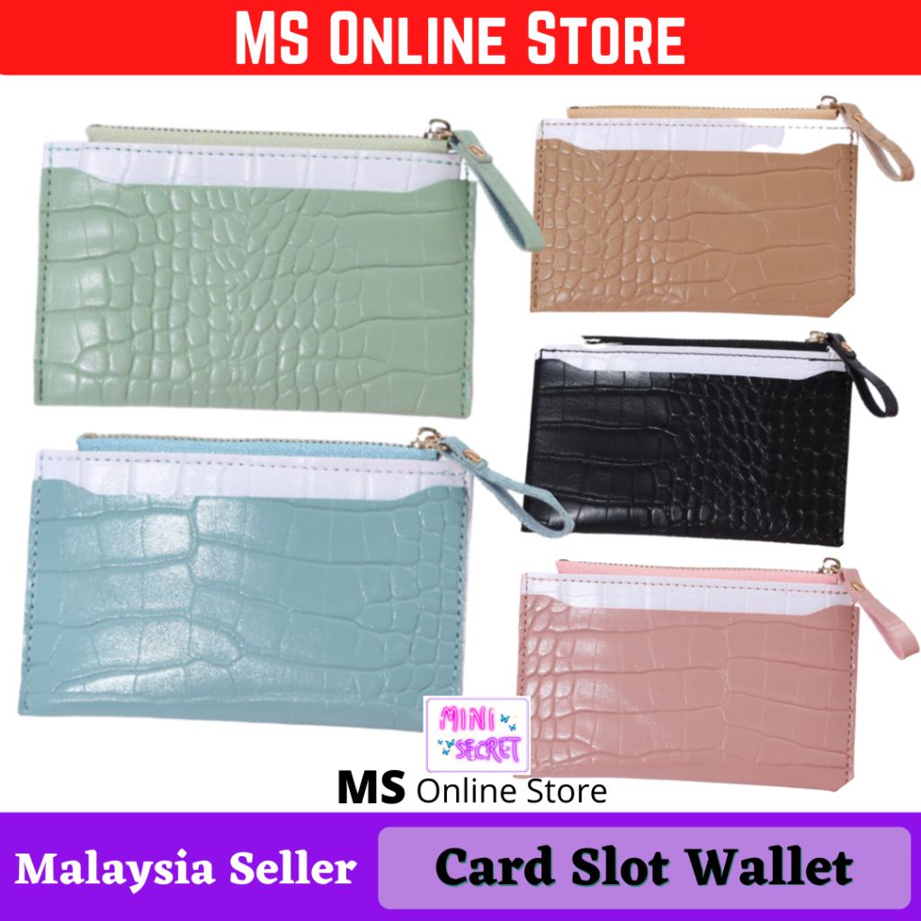 Alligator design Slim Card Holder ID Card Coin Pouch Case Bag Portable ...