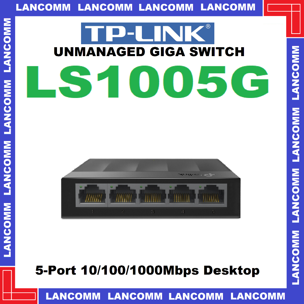TP-LINK LS1005G 5-Port 10/100/1000Mbps Desktop Switch | Shopee Malaysia