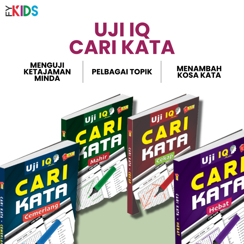 CARI KATA EDISI UJI IQ - Cari Kata - Books - Suku Kata - Kanak Kanak ...