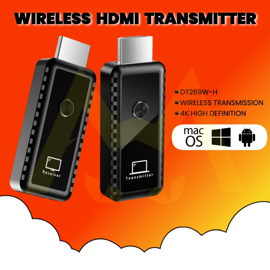 HDMI Tanpa Wayar 4K Wireless HDMI Transmitter Receiver 30M 1080P HDMI ...
