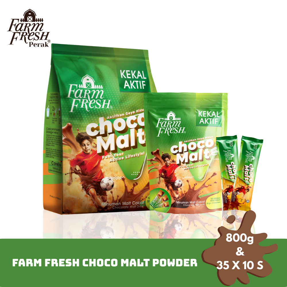 FARM FRESH Moola Choco Malt | 35g x10 sachets / 800g | Shopee Malaysia