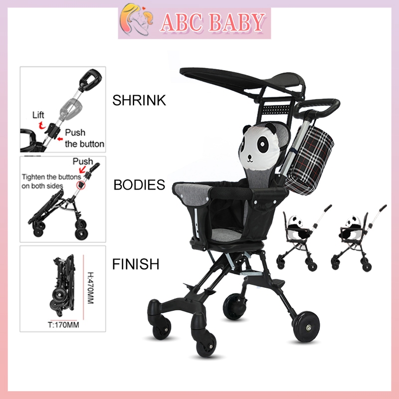 COD Foldable 2 Way Baby Stroller Magic stroller 4 wheels Ultra ...