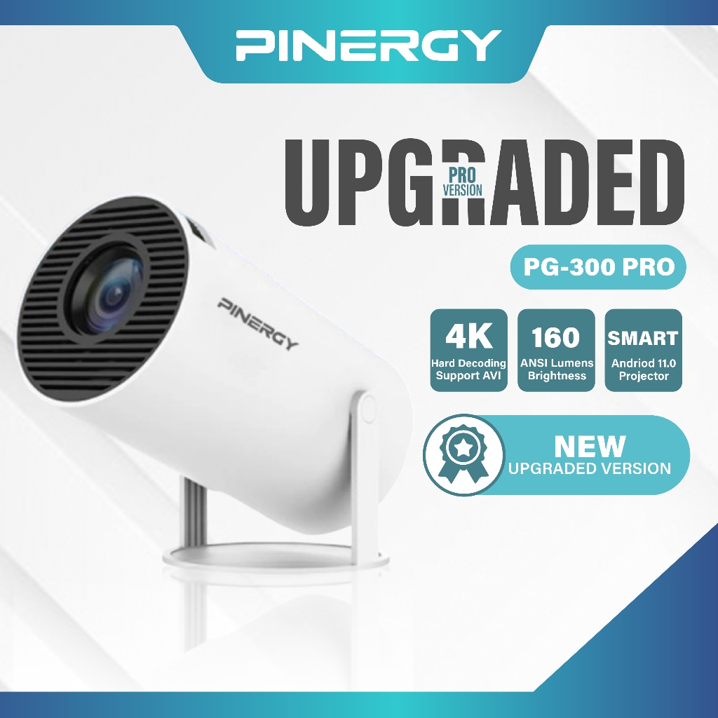 [NEW UPGRADED] PINERGY PG-300Pro Mini Portable Projector 5G Wifi BT4.1 ...
