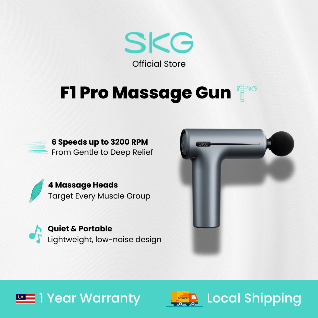 SKG F1 Pro Amplitude Deep Tissue Massage Gun (7mm) | Shopee Malaysia