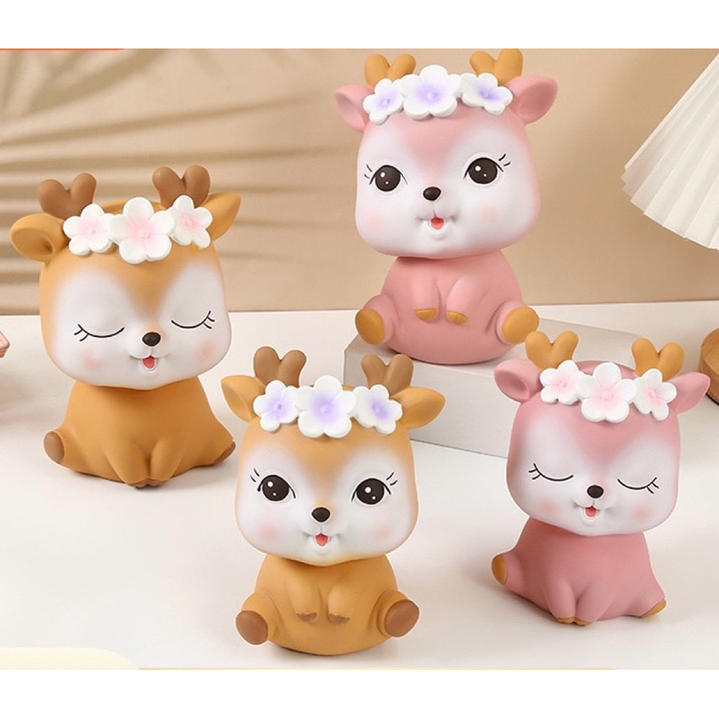 【READY STOCK】Cute Deer Coin Bank 卡通可爱鹿鹿存钱罐 | Shopee Malaysia