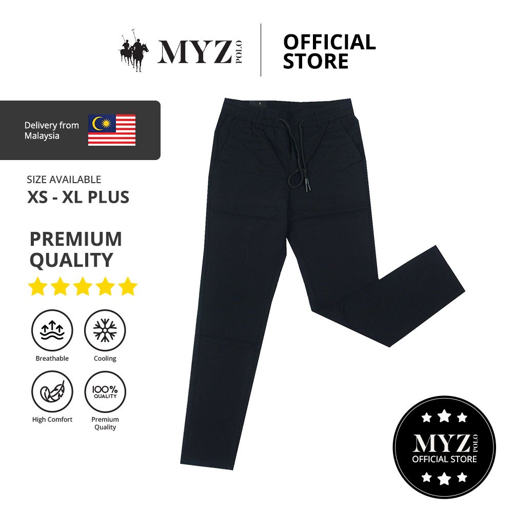 MYZ POLO Premium Stretchy Comfy High Quality Trendy Cotton Long Pants ...